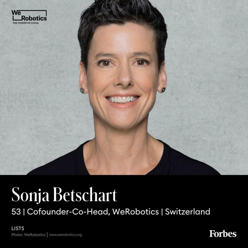 Celebrating Sonja Betschart’s Recognition on the Forbes… | WeRobotics